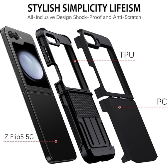 JUJHGRF-for Samsung Galaxy Z Flip 5 Case, Galaxy Flip 5 Case with Hinge ...