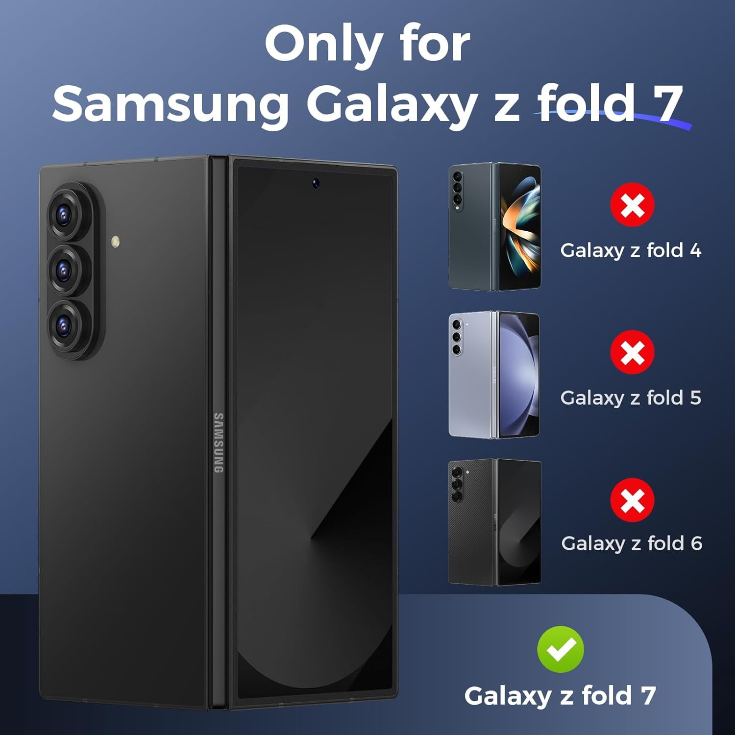 JUJHGRF-for Z Fold 7 Full Body Case, Full Body Protection with Built-in ...