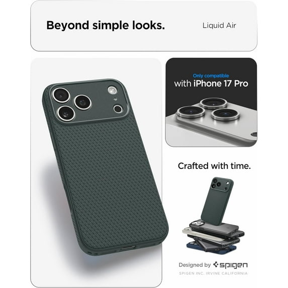 JUJHGRF-for iPhone 17 Pro Case, Liquid Air [TPU Covered Camera Control ...