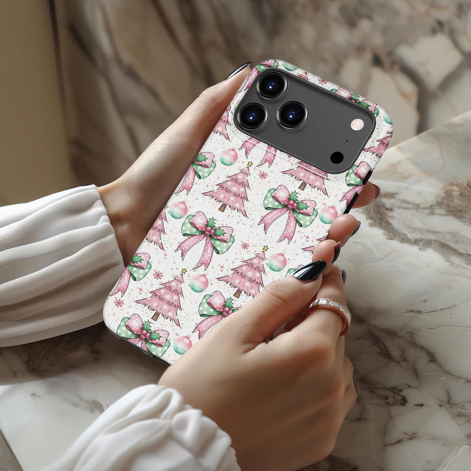 JUJHGRF-for iPhone 17 Pro Max Case Cute,Aesthetic Christmas Trees ...