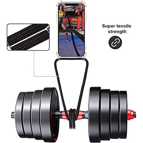 JUJHGRF-for iPhone Xs Max Clear Case Adjustable Shoulder Neck Lanyard ...