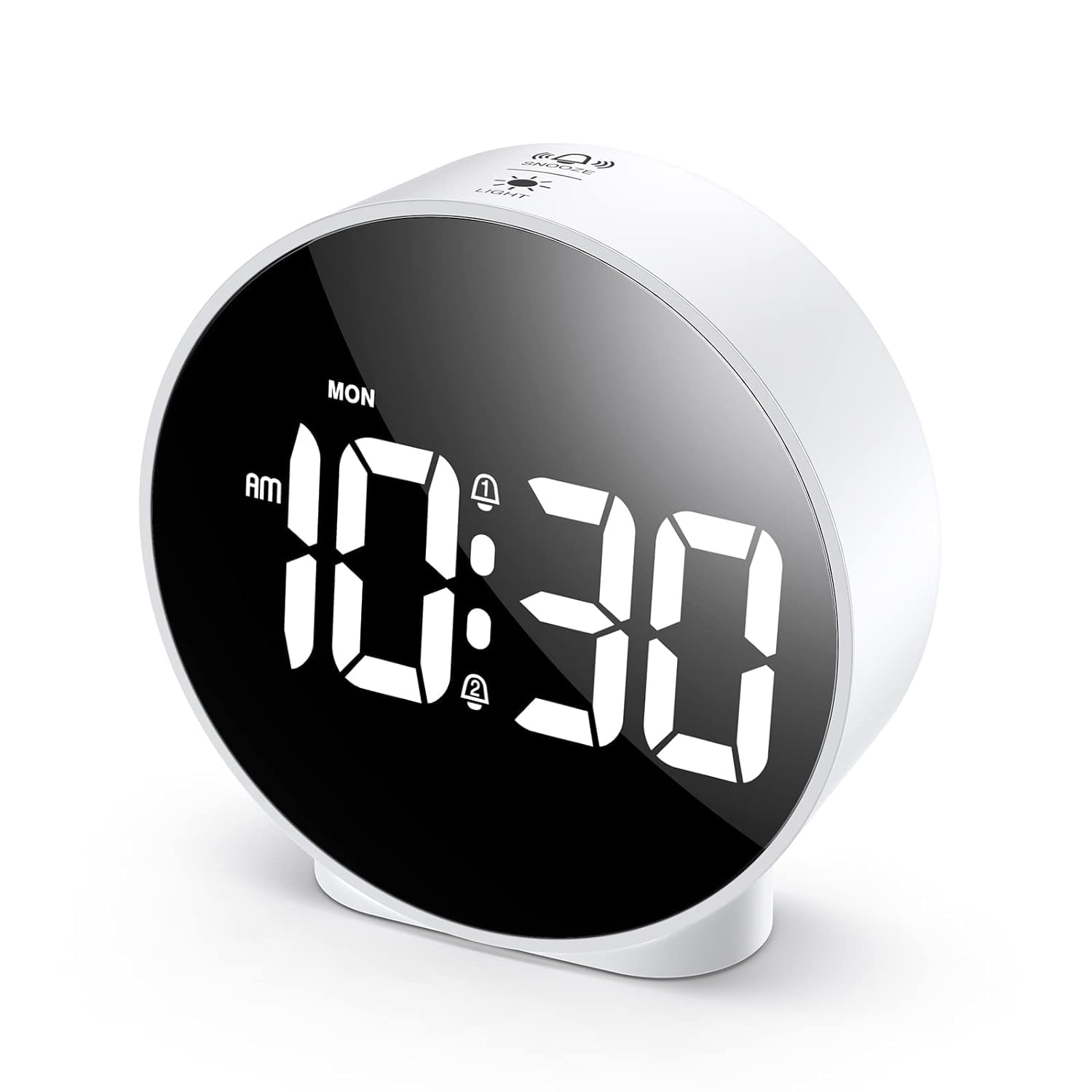 JUKKRE Digital Alarm Clock New LED Clock Small Electronic Clock with 2 ...