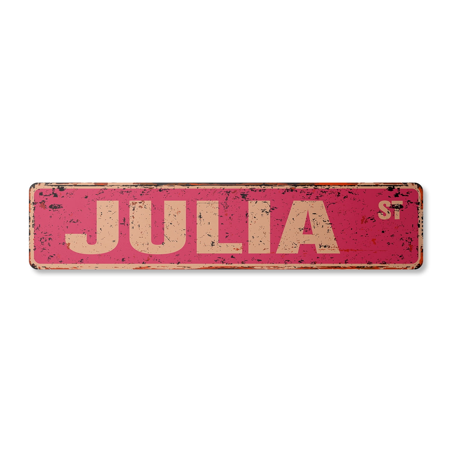 JULIA Vintage Plastic Street Sign Childrens Name Room Sign | Indoor ...