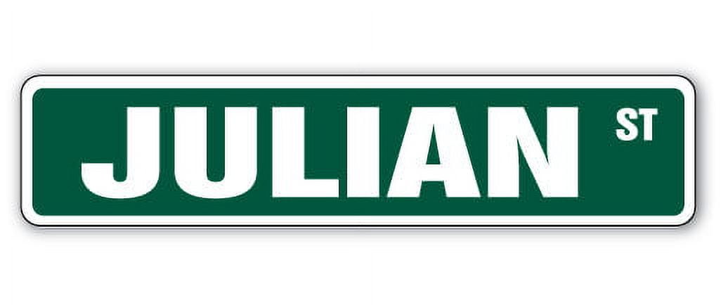JULIAN Street Sign Childrens Name Room Sign | Indoor/Outdoor | 36" Wide ...
