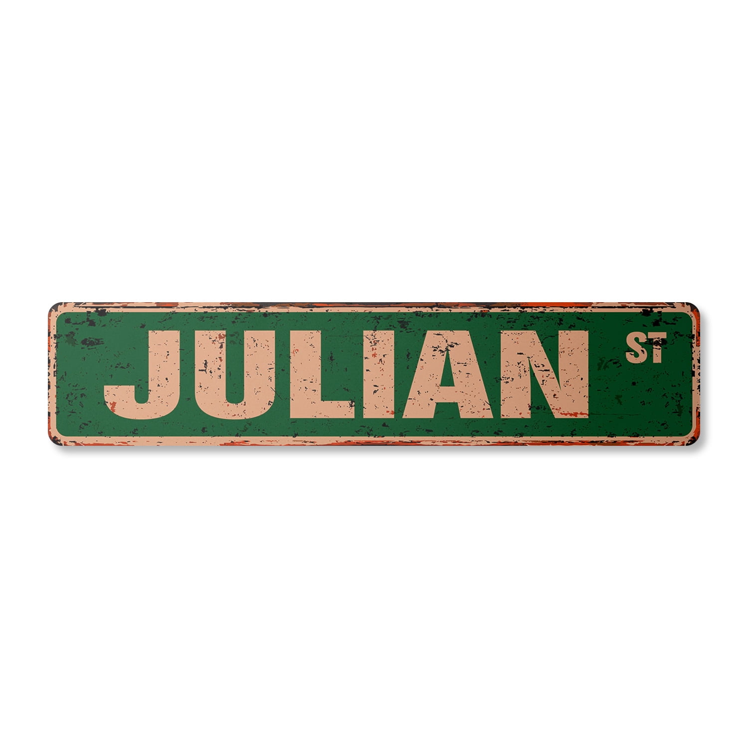 JULIAN Vintage Plastic Street Sign Childrens Name Room Sign | Indoor ...
