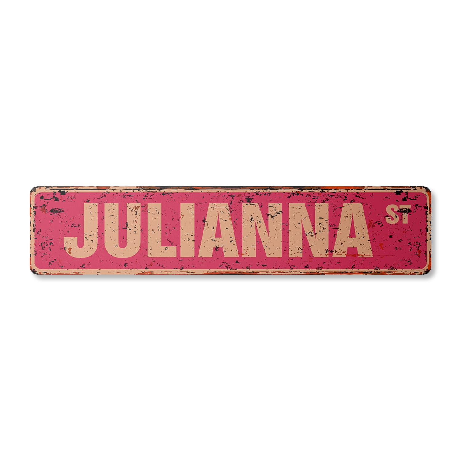 JULIANNA Vintage Plastic Street Sign Childrens Name Room Sign | Indoor ...