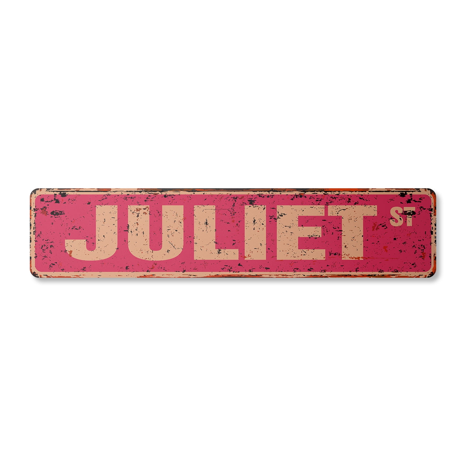 JULIET Vintage Plastic Street Sign Childrens Name Room Sign | Indoor ...