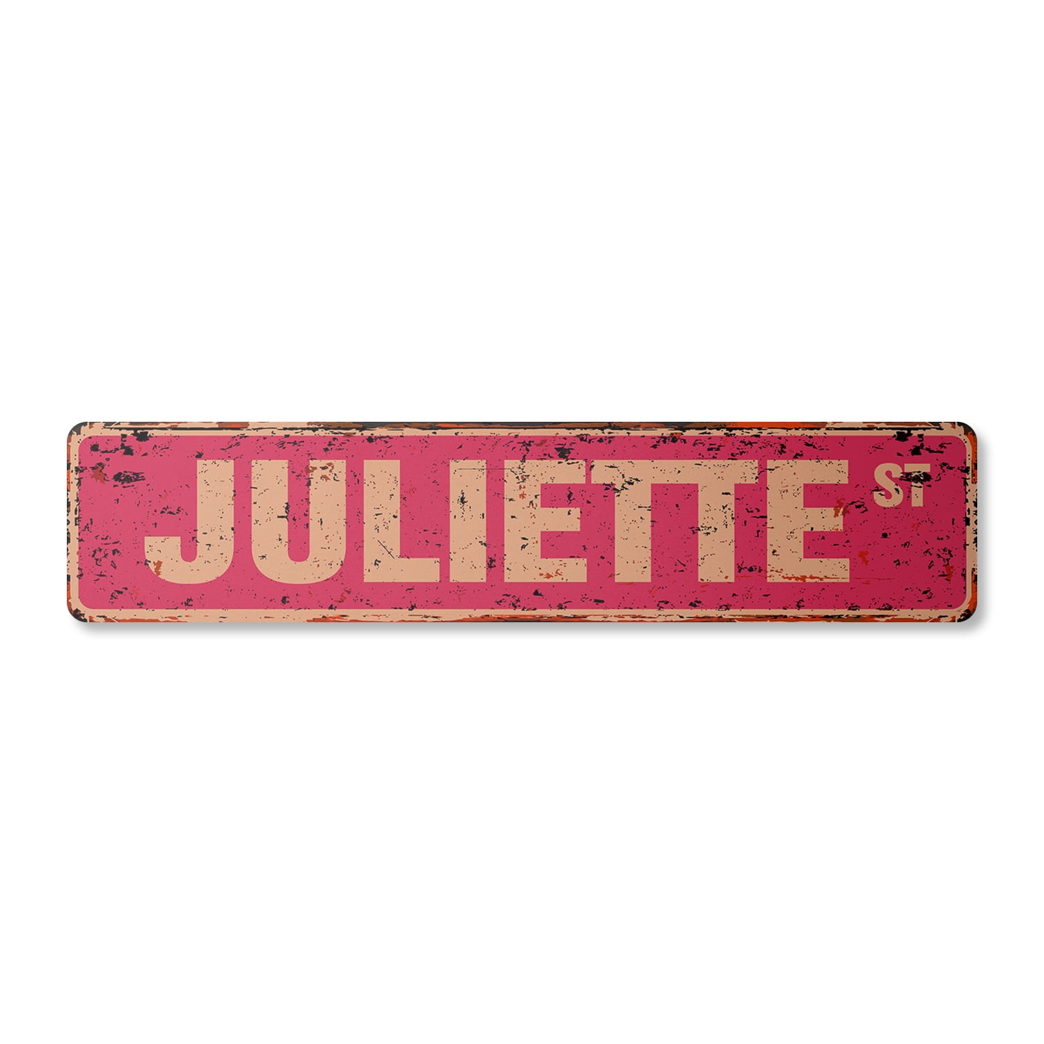 JULIETTE Vintage Plastic Street Sign Childrens Name Room Sign | Indoor ...