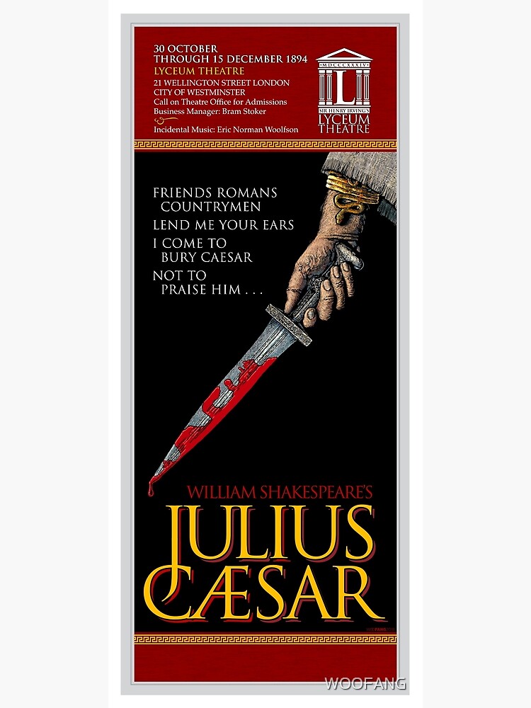 JULIUS CAESAR - WILLIAM SHAKESPEARE - LYCEUM FAUX THEATRE POSTERS ...
