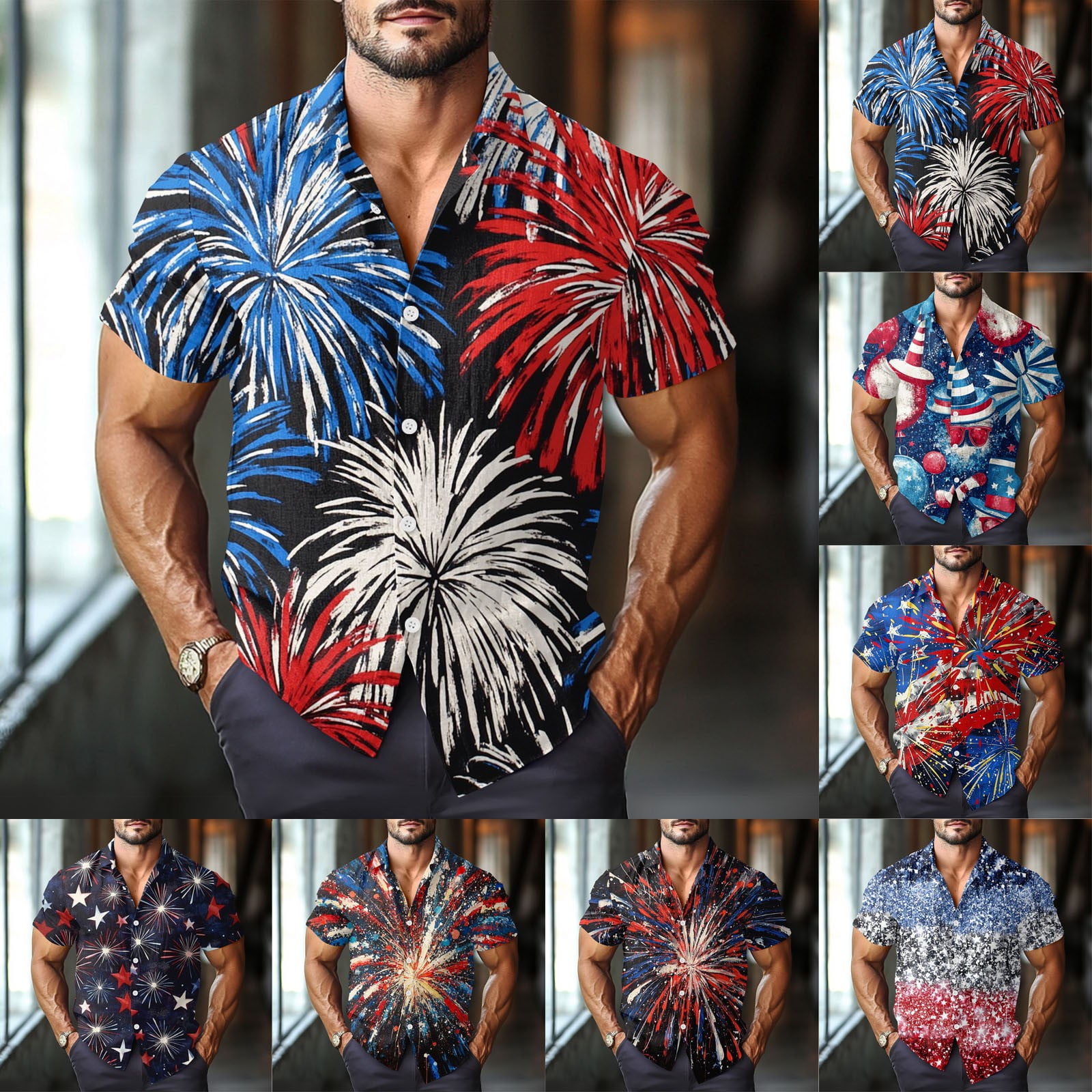 JULMCOMO 2025 Independence Day Golf Shirts for Men Summer Vacation ...