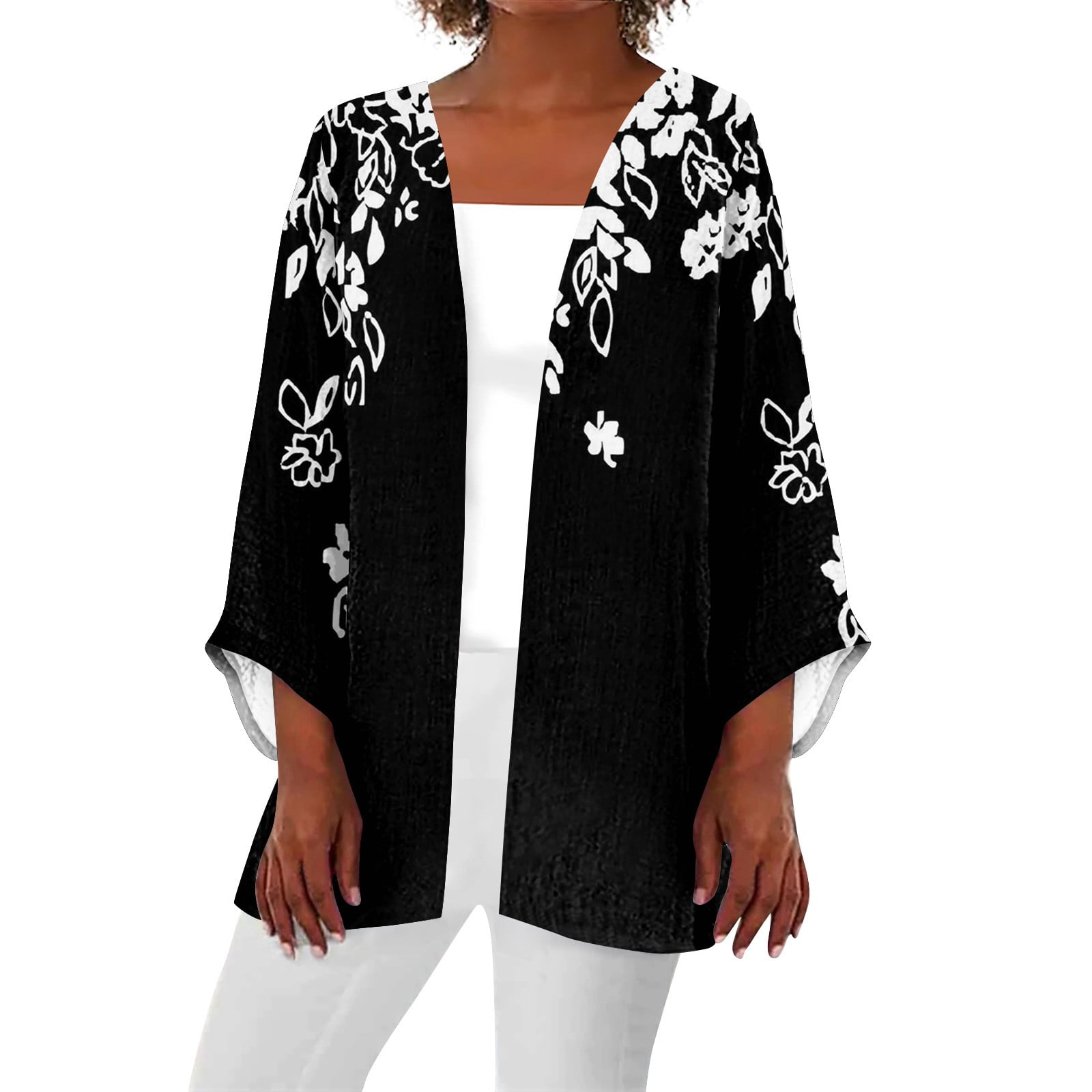 JULMCOMO Beach Kimonos for Women Summer Open Front Floral Print Beach ...