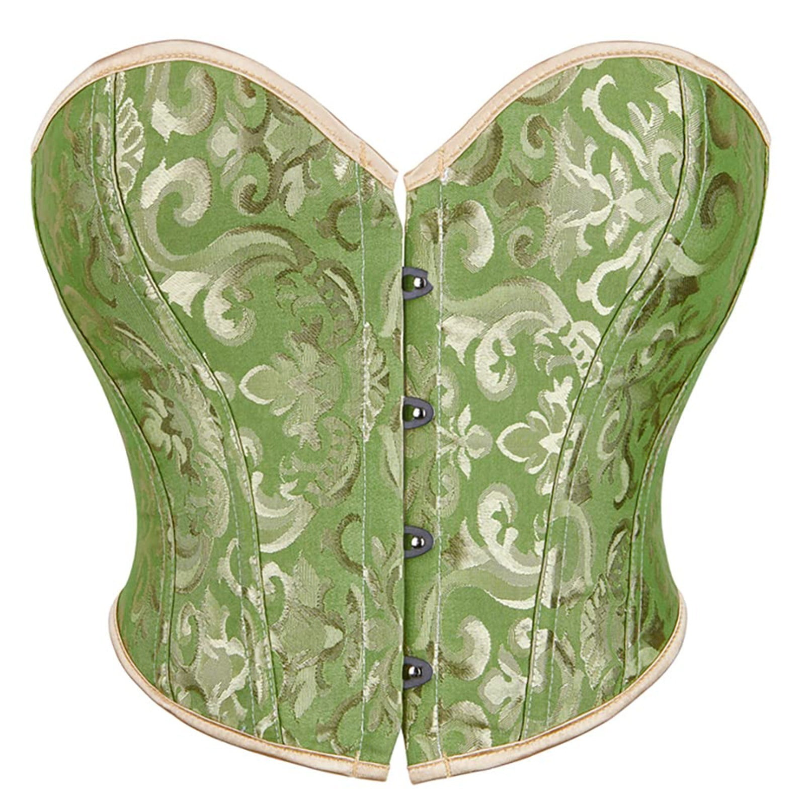 JULMCOMO Green Corset Top Bustier Shapewear Lingeri Push Up Bodysuit ...