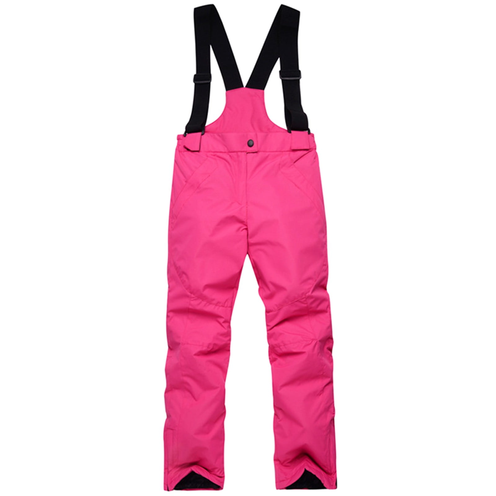JULMCOMO Hot Pink Childs Ski Pants Insulated Waterproof Winter 6-7 Years Ski Bibs Cute Skiing ...