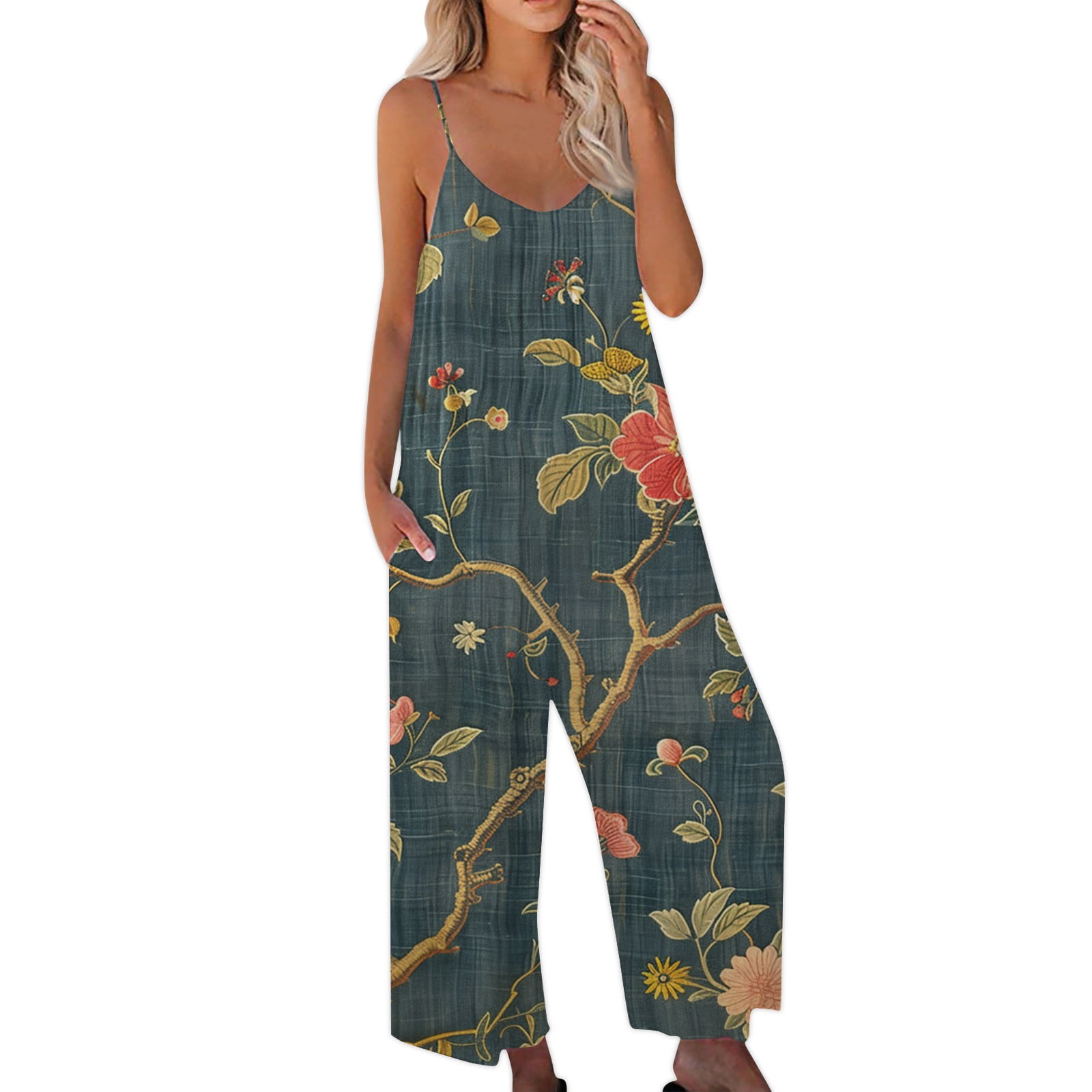 Julmcomo One Piece Jumpsuits For Women Casual Summer Boho Overalls
