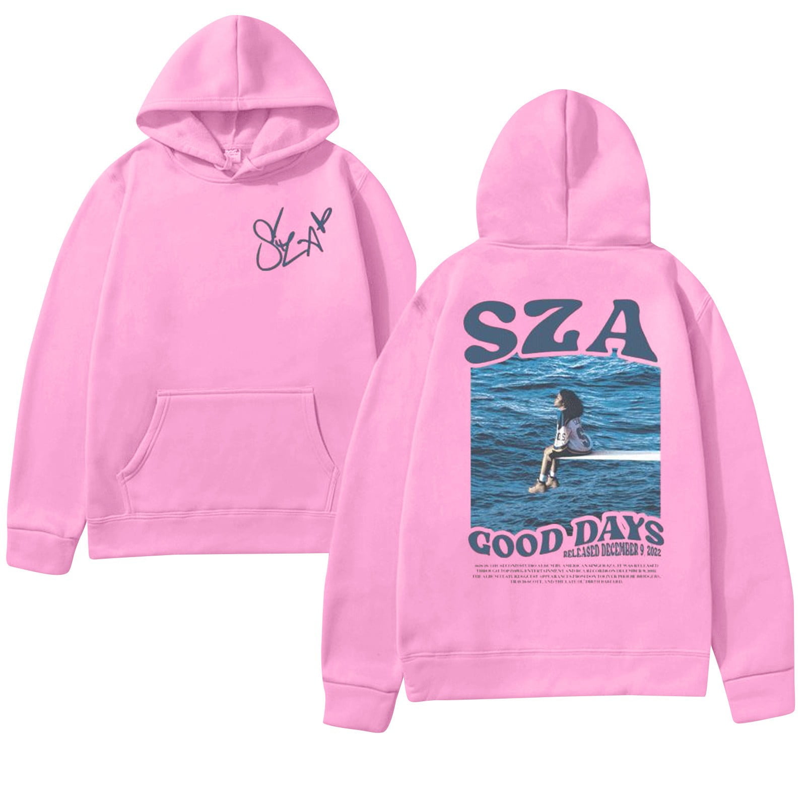 JULMCOMO Pink Graphic Album SOS S-Z-A Hoodie for Women Oversized ...