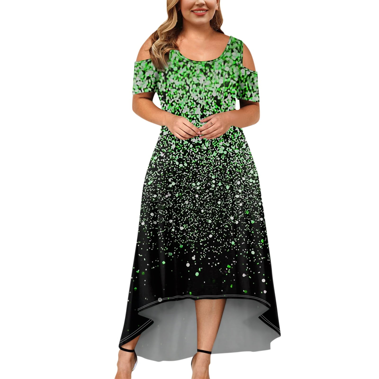 Julmcomo Plus Size Dresses For Curvy Women Clearance Trendy Sequin Boho
