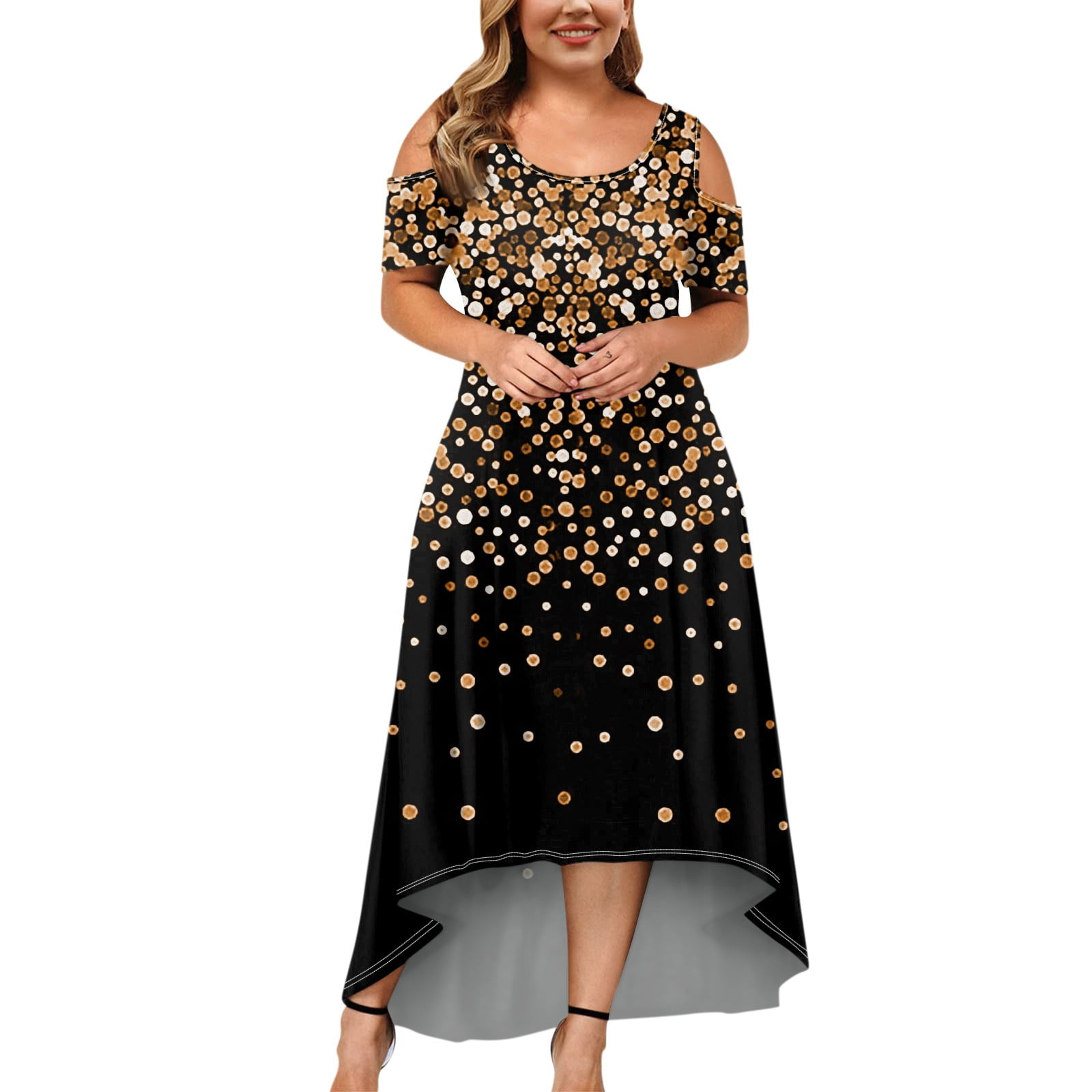Julmcomo Plus Size Maxi Dresses For Curvy Women 4x 5x Trendy Sequin