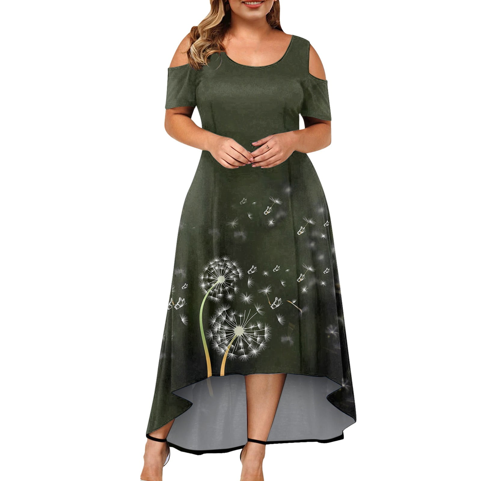 Julmcomo Plus Size Summer Dresses For Women Sexy Trendy Butterfly Boho