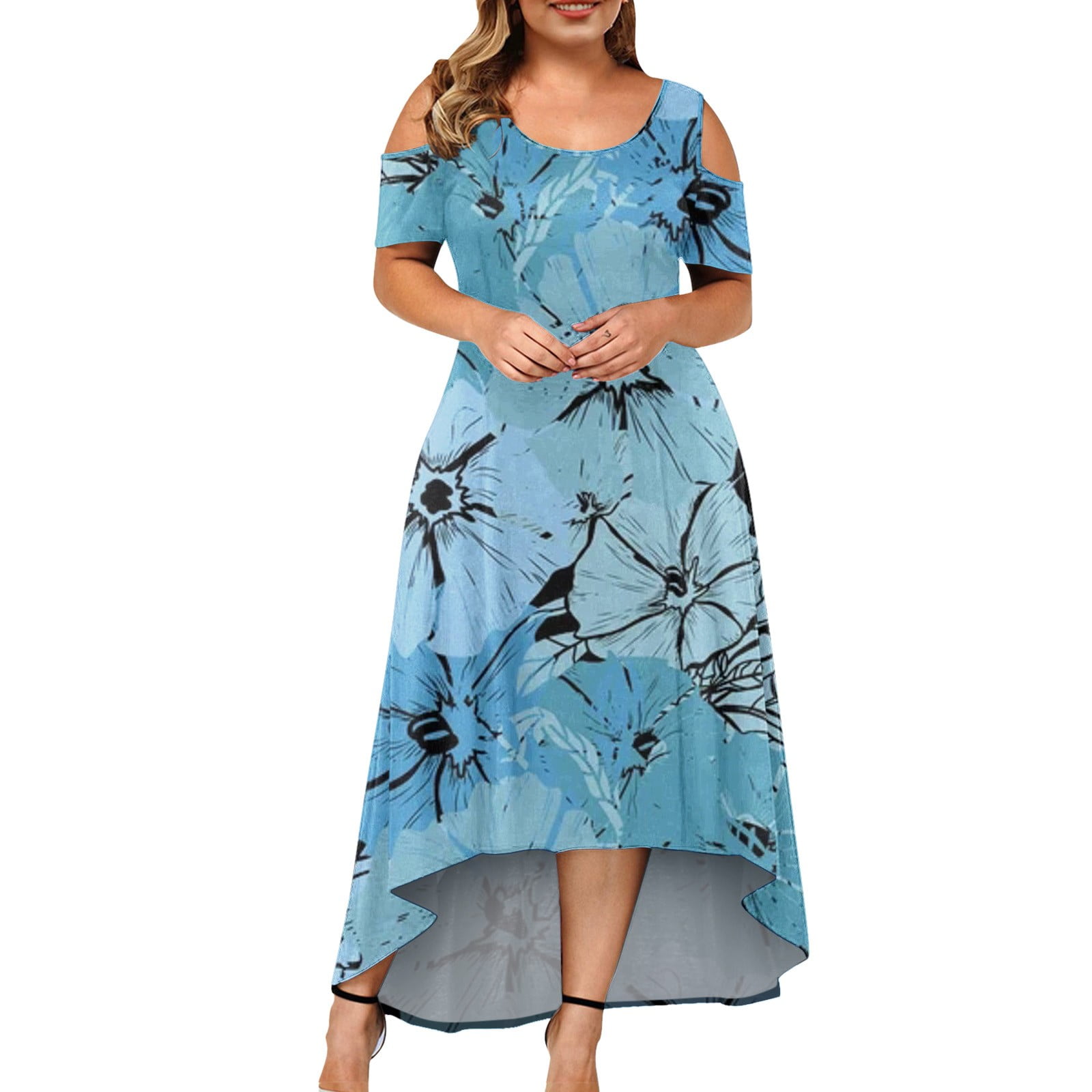 Julmcomo Plus Size Summer Sundress For Women Sexy Trendy Butterfly Boho