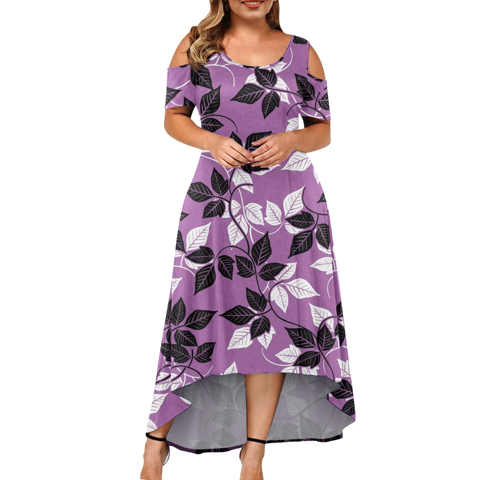 Julmcomo Plus Size Sundress Dresses For Women 4x Trendy Floral Boho Off