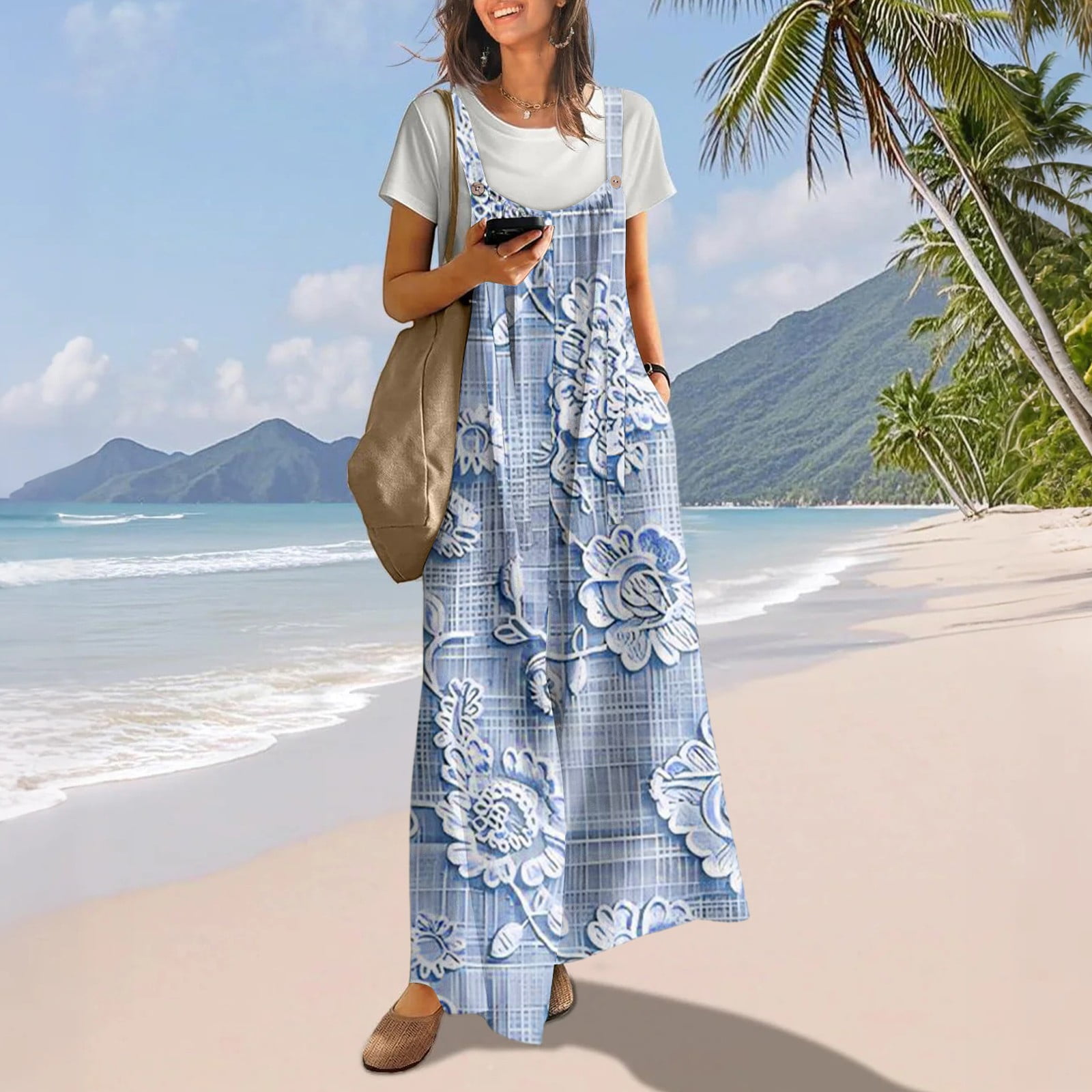 JULMCOMO Rompers for Women 2025 Sleeveless Short Jumpsuit Adjustable ...