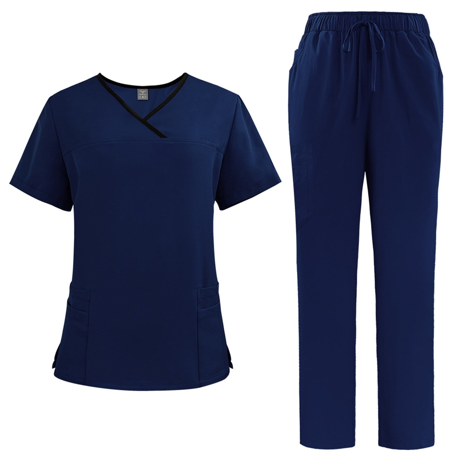 JULMCOMO Scrubs for Women Set Cozy Nurse Esthetician Uniforms Stretchy ...