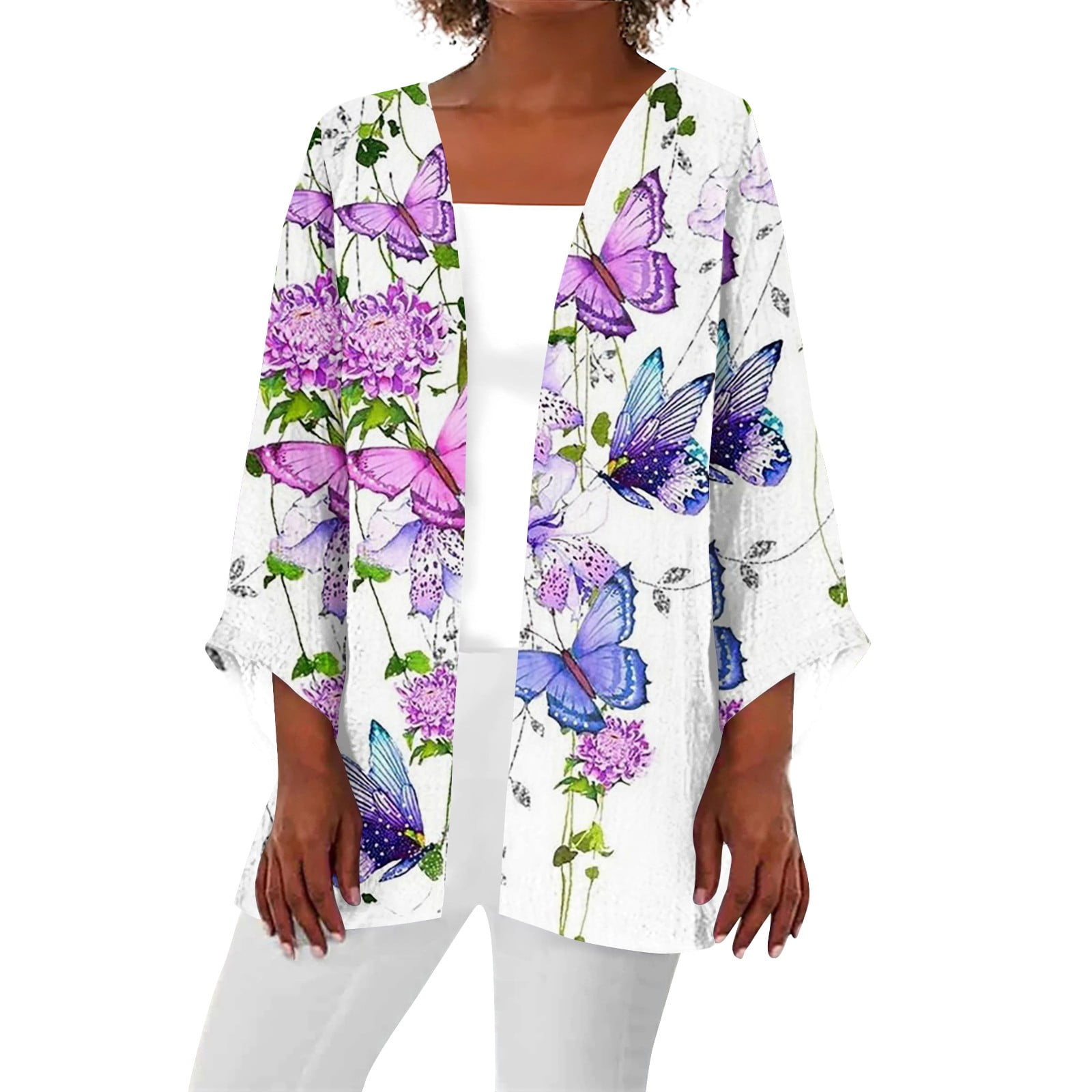JULMCOMO Spring Cardigans for Women 2024 Plus Size Loose Kimono ...