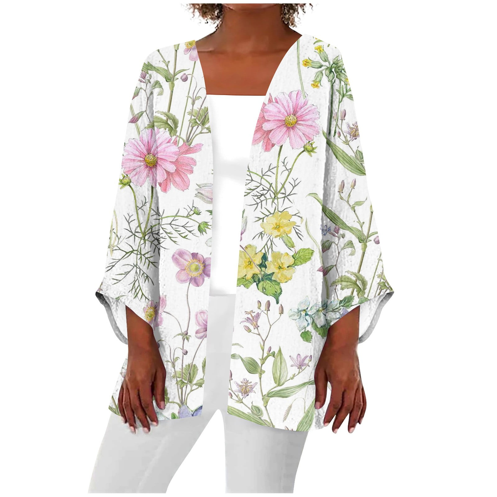 JULMCOMO Summer Cardigan for Women Fashion Spring Cover Up Three ...