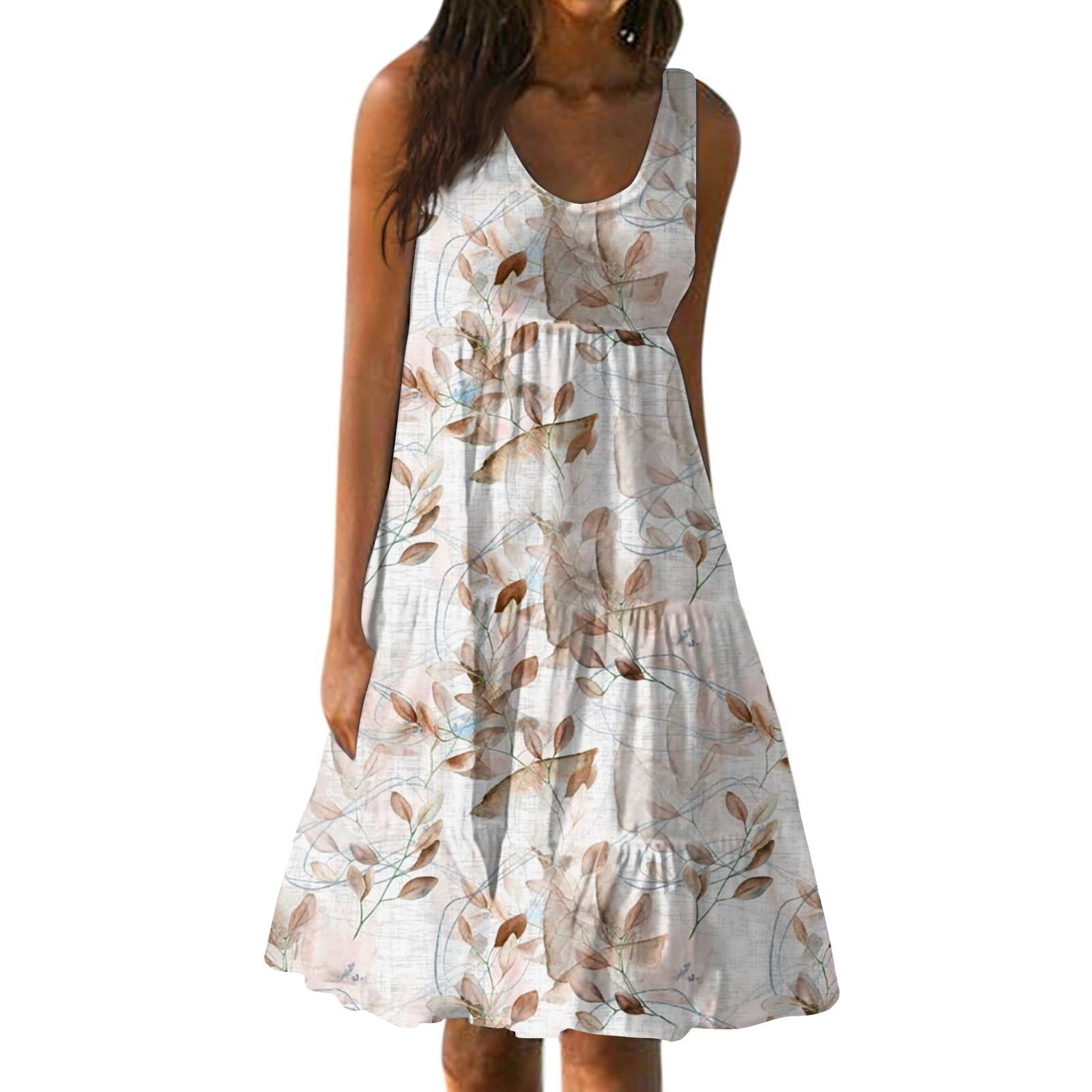 JULMCOMO Summer Sundresses for Women Casual 2024 Dressy Tiered ...