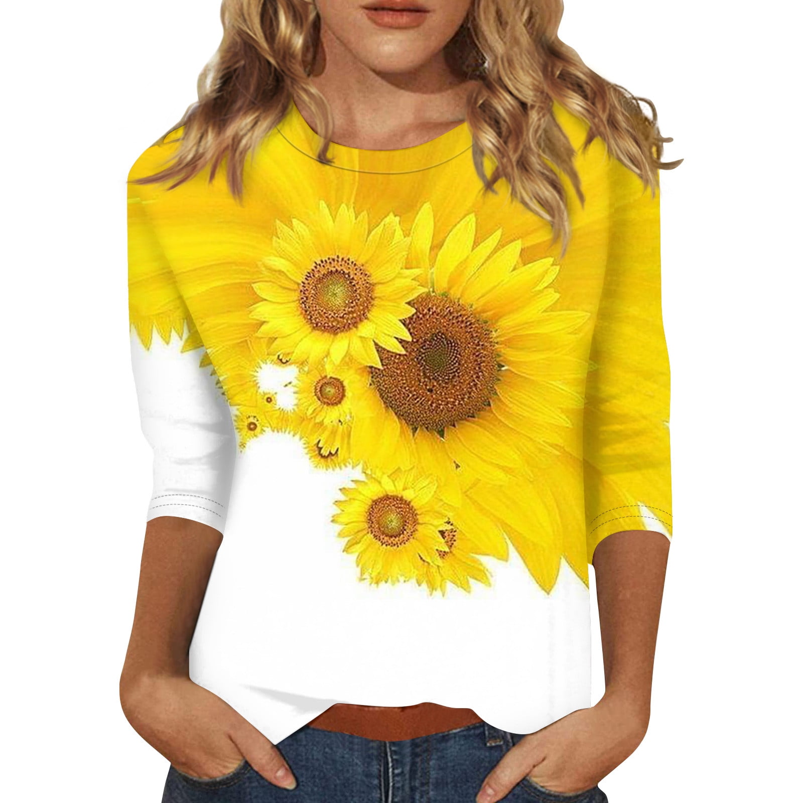 JULMCOMO Sunflower Shirts for Women, Mother's Day 3/4 Sleeve Tops 2024 ... JULMCOMO Sunflower Shirts for Women, Mother's Day 3/4 Sleeve Tops 2024 ...