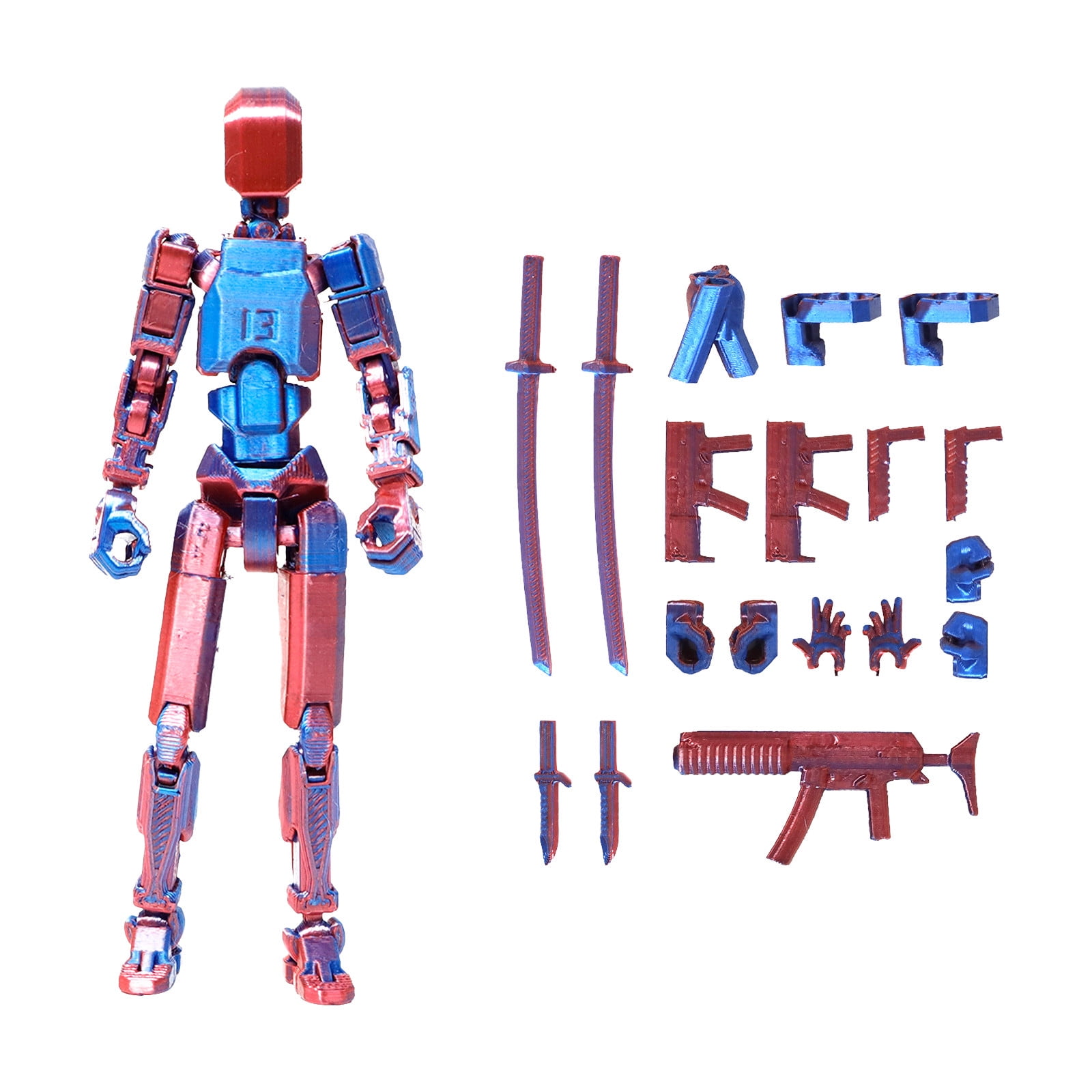 JULMCOMO T13 Action Figure 3D Printed Multi-Jointed Movable,Lucky 13 ...