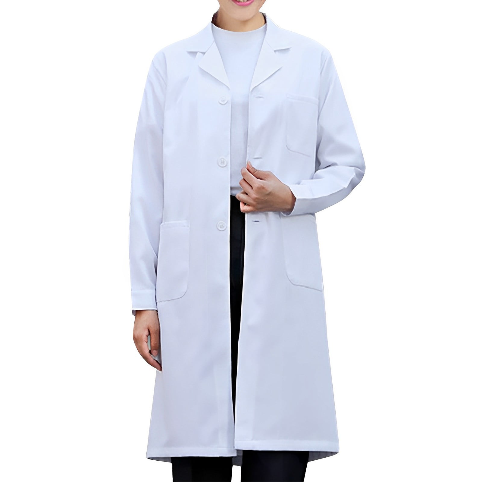JULMCOMO Universal Stretch Lab Coat for Women - 36" Tab-Waist Lab Coat ...