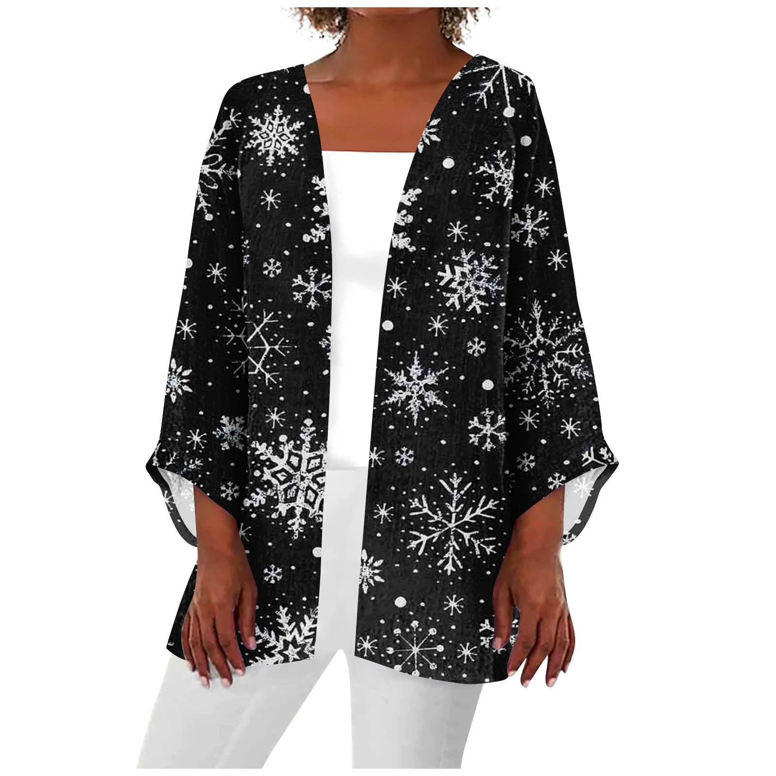 JULMCOMO Women's Cardigan Plus Size Loose Open Front Cardigan Long ...