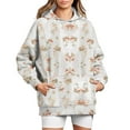 Julmcomo Womens Camo Hoodies Oversized Maple Leaf Print Camo Sweatshirt