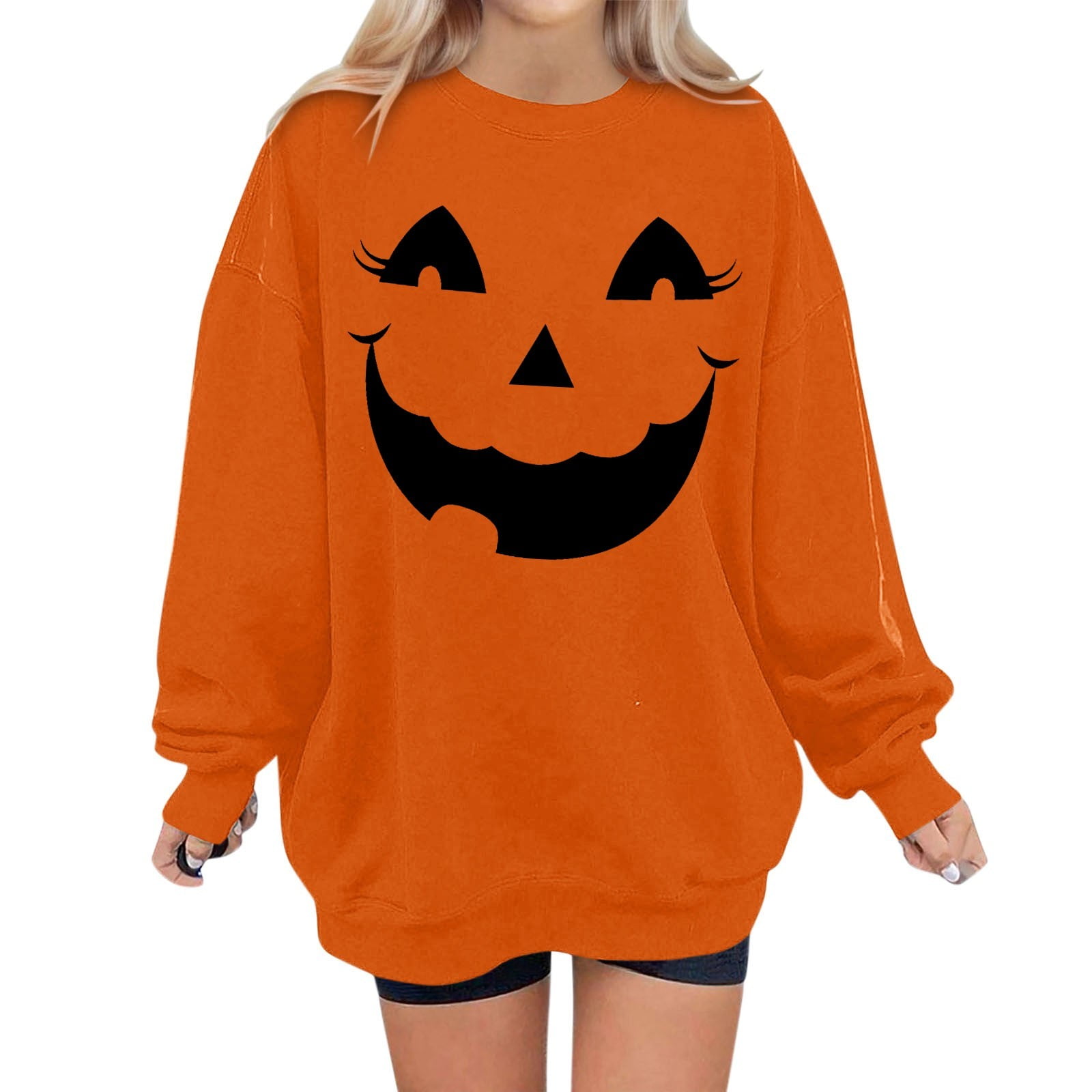 JULMCOMO Womens Halloween Sweatshirts 2024 Cute Pumpkin Hoodies Spooky ...