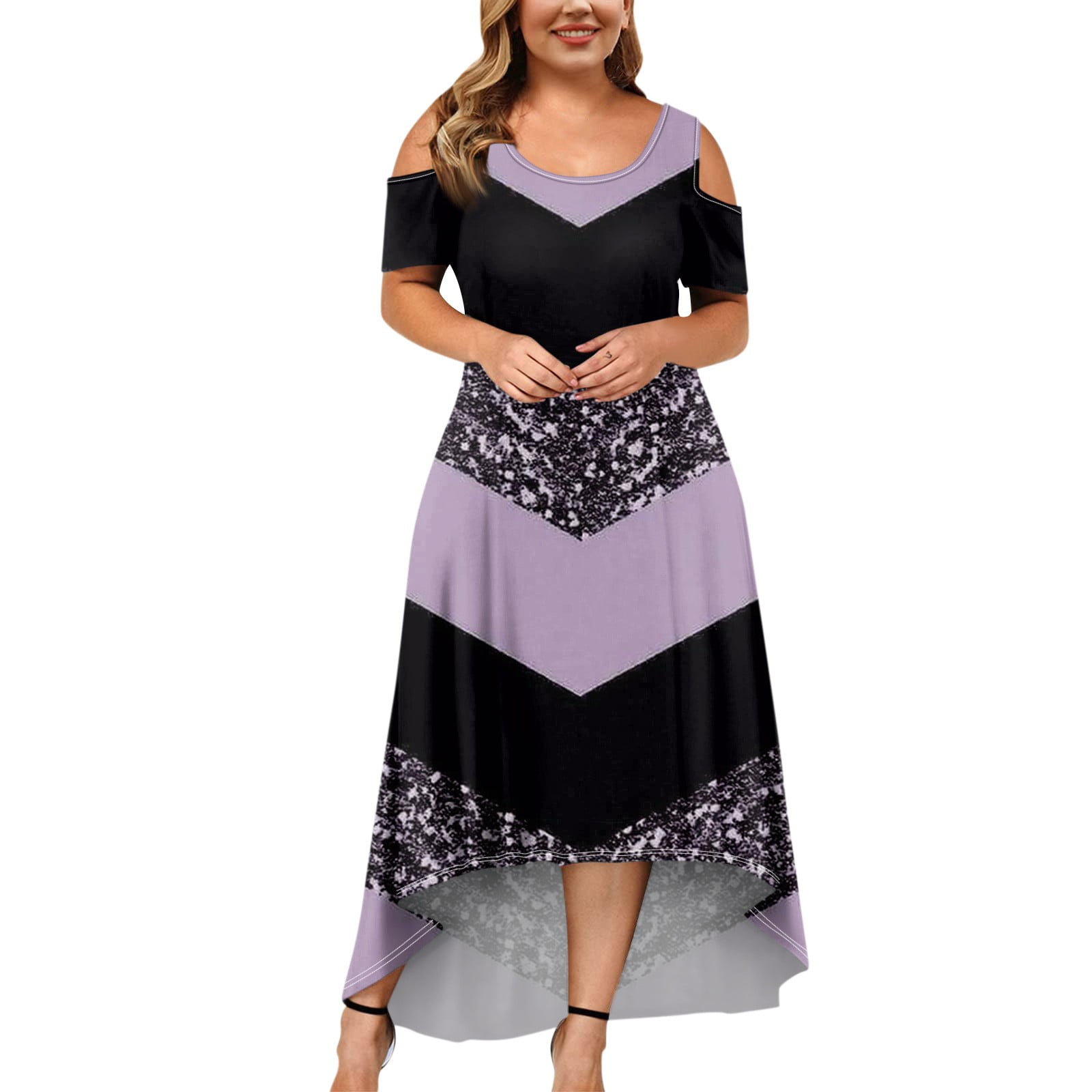 Julmcomo Womens Plus Size Summer Sun Dresses Clearance Trendy Sequin