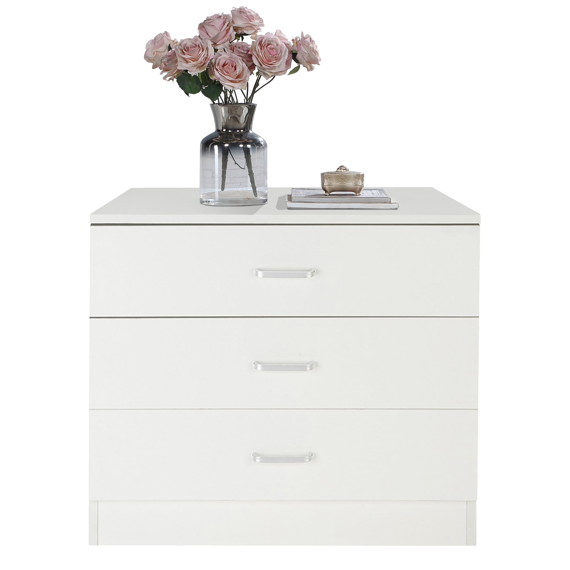 JULONGCHUN 3 Drawer Dresser, Bedroom Chest of Drawers, Wood Dresser ...