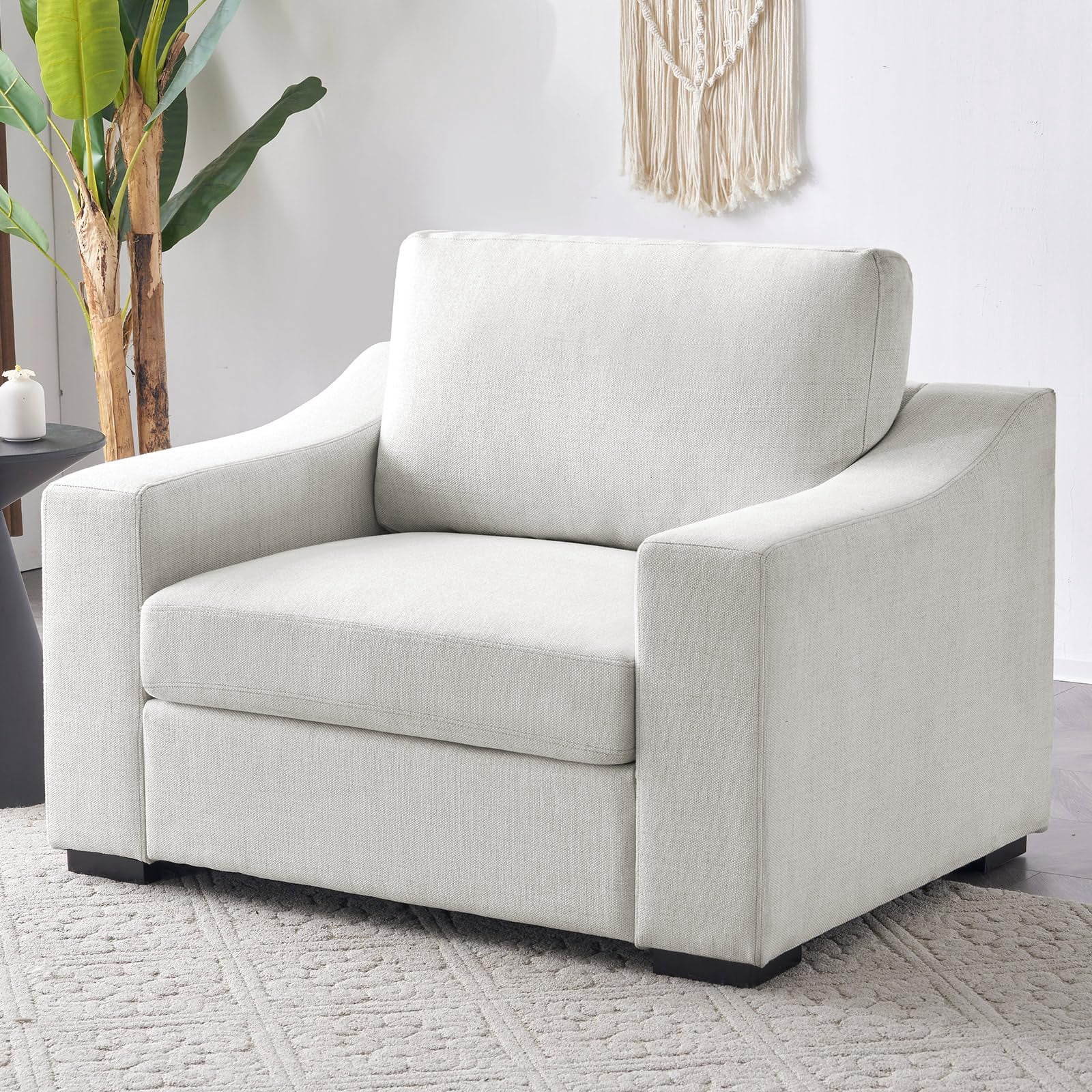JULY'S SONG 48" W Accent Chair and A Half, Modern Oversized Reading ...