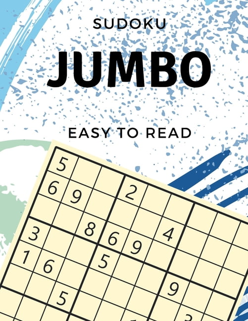 JUMBO Book of Sudoku: 75 Puzzles, Easy Normal to Hard Level, LARGE ...