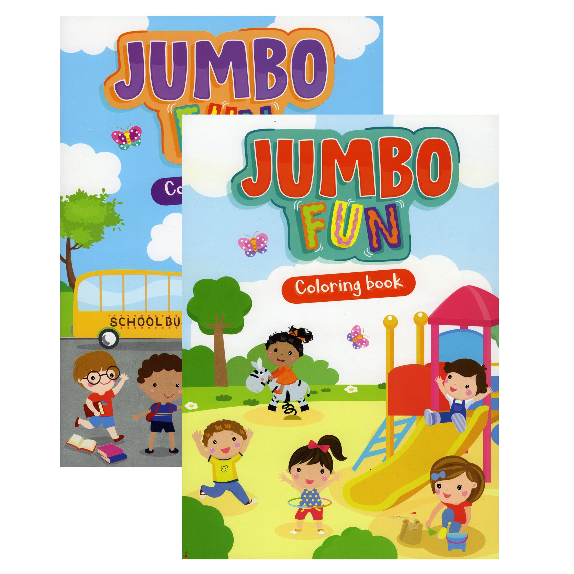 JUMBO Fun Coloring & Activity Book 2-Title, Fun Game Workbook for ...