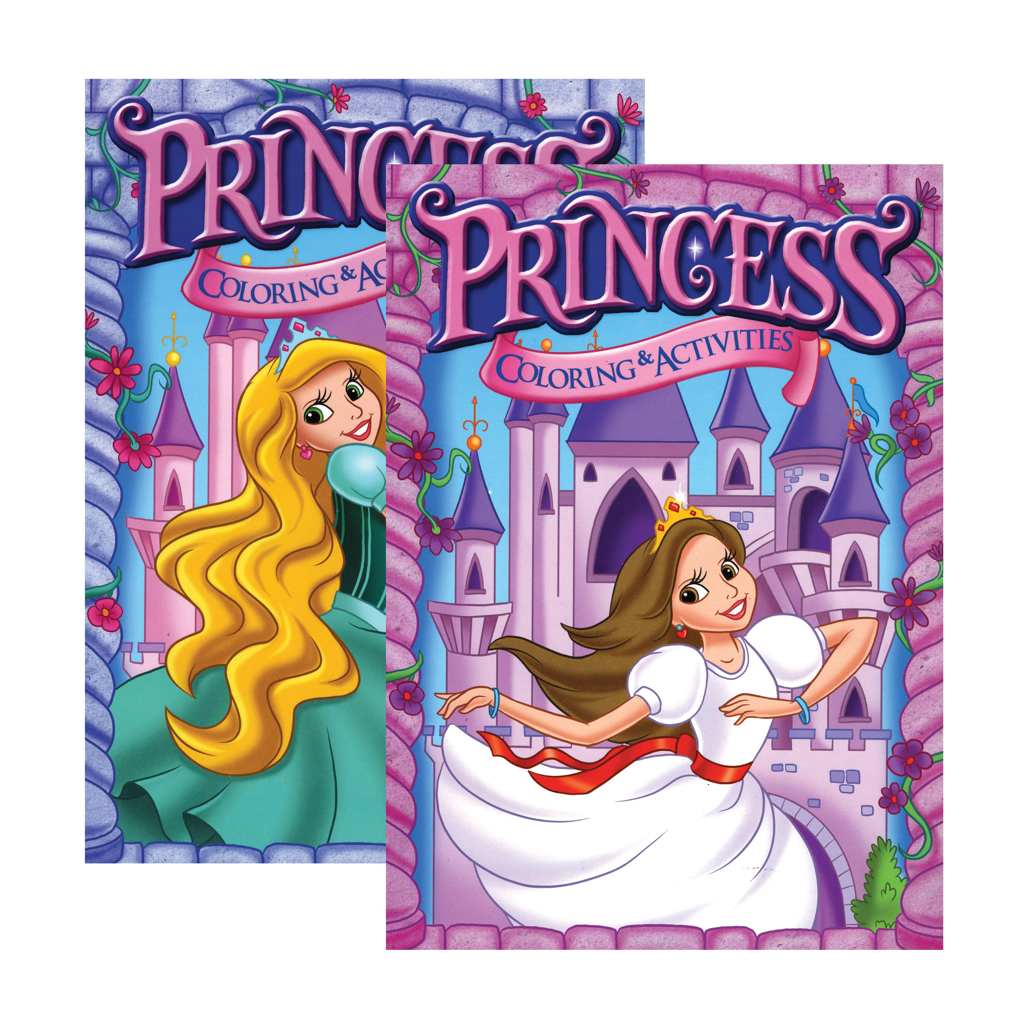JUMBO PRINCESS Coloring & Activity Book 2-Title, for Learning Drawing ...