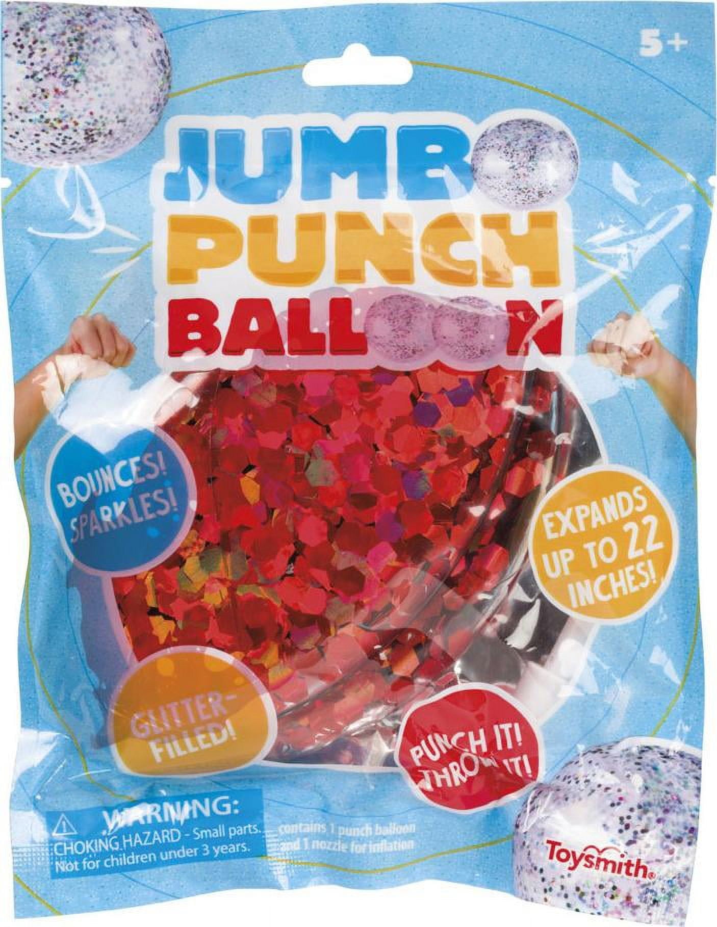 JUMBO PUNCH BALLOON - Red Sparkles - Walmart.com