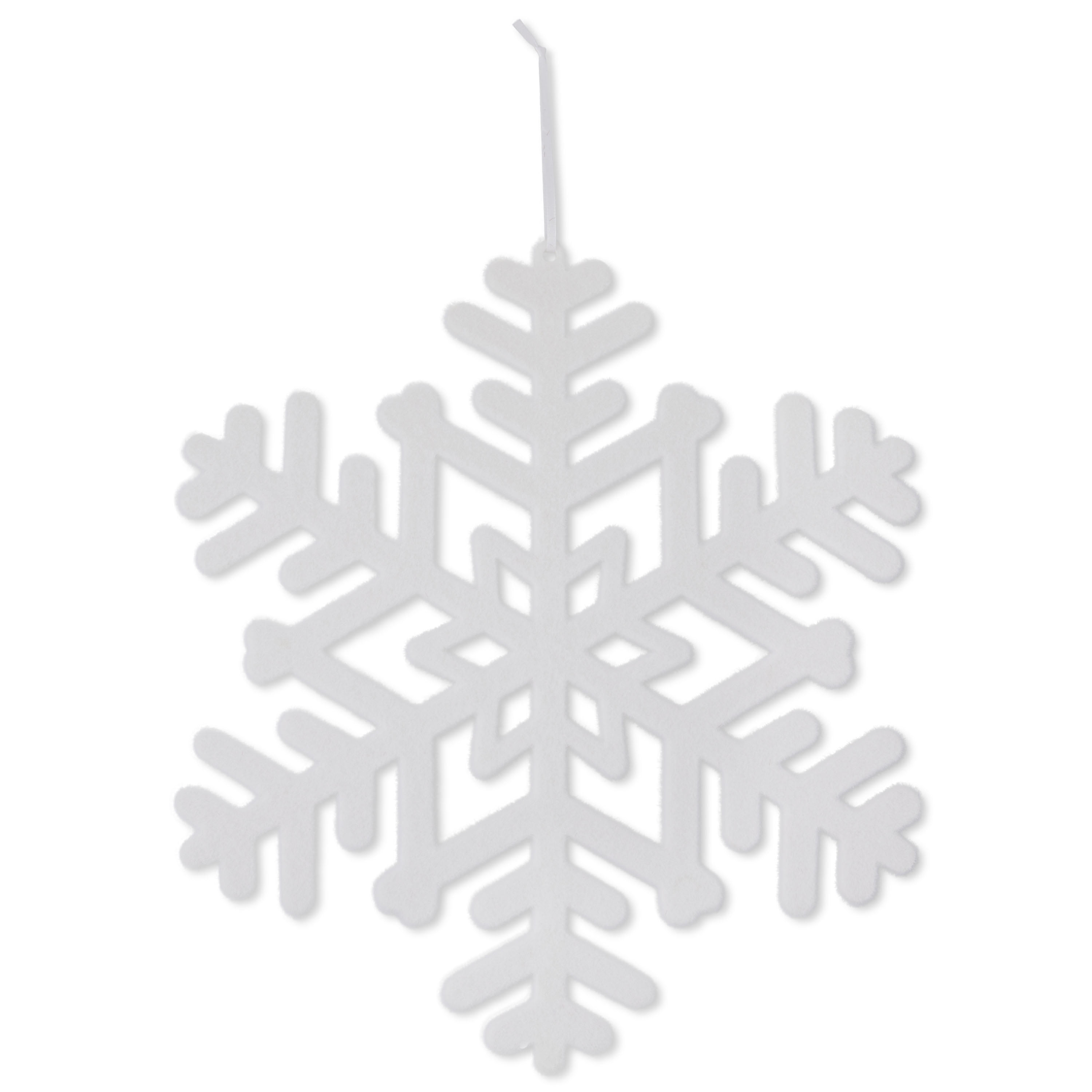 Jumbo White Flocked Snowflake Christmas Ornament, 14 in, by Holiday ...