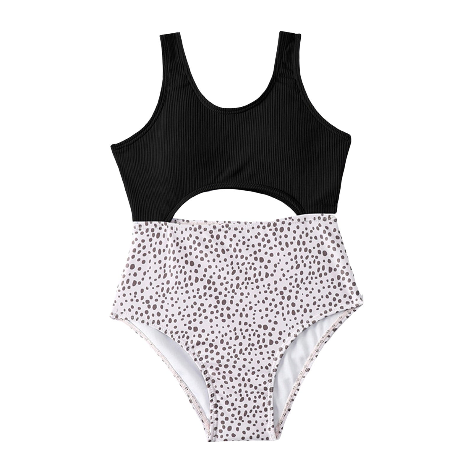 JUMESG Cut Out One Piece Swimsuit for Girls One Piece Print Bathing ...