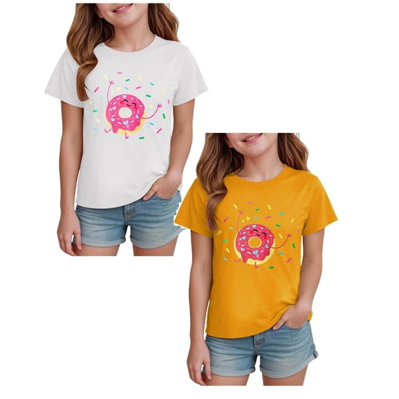 JUMESGU Girls Short Sleeve Tops Crop Tops for Girls Short Sleeve Girls ...