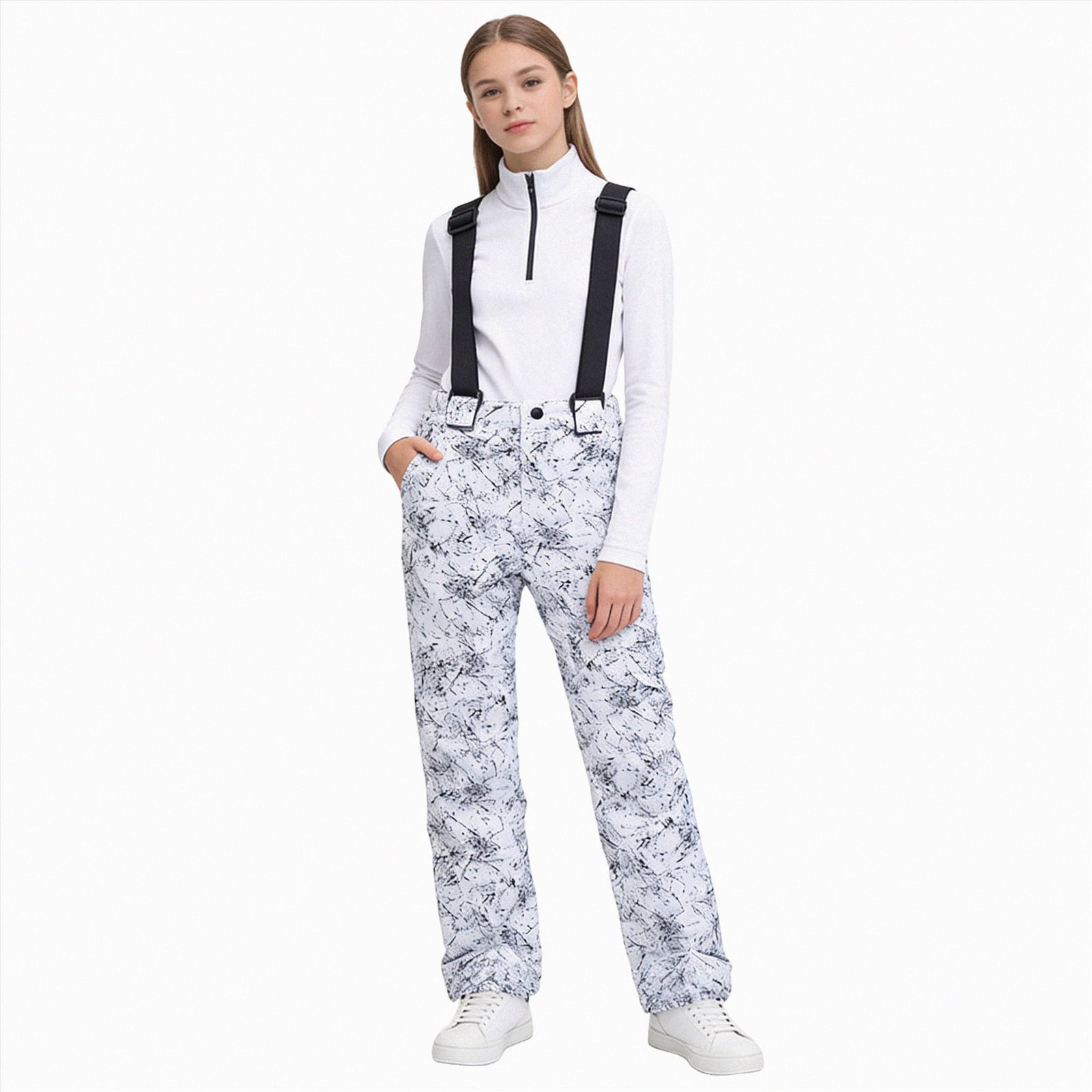 JUMEYU Kids Ski Pants Girls Kids Snow Bib for Boysgirls Overalls ...