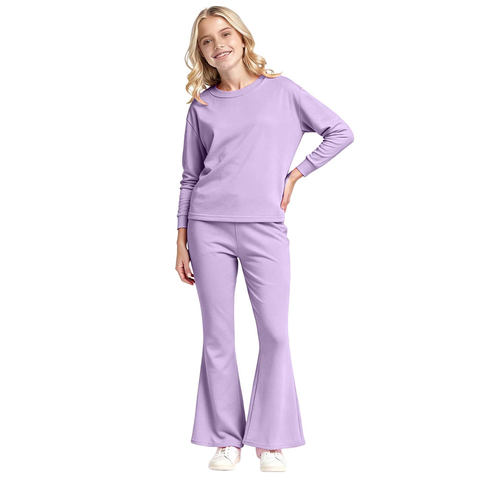 JUMEYU Sweat Pants Set for Girls Big Girls Clothes Fall Winter Long ...