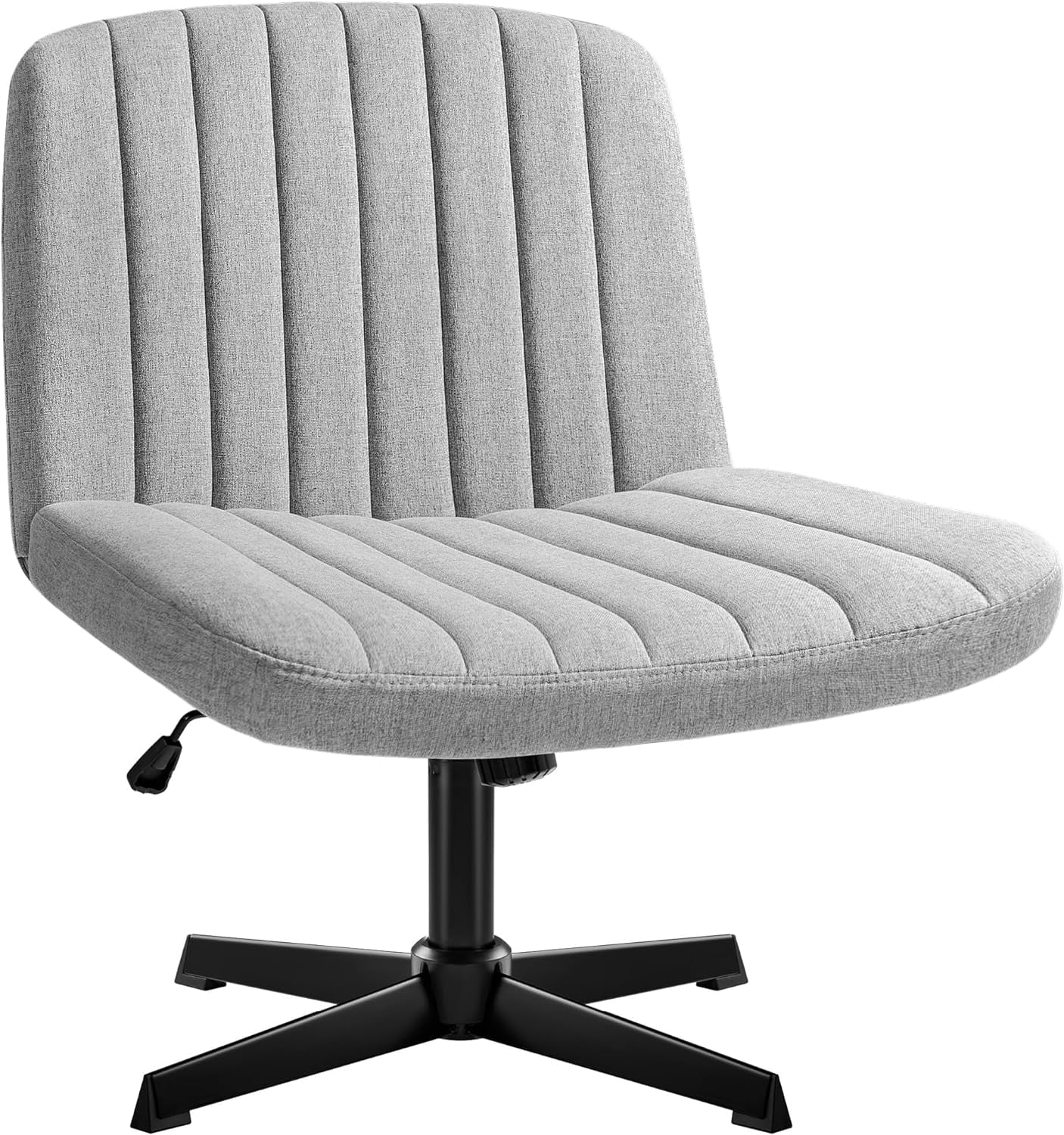 JUMMICO Armless Office Desk Chair No Wheels, Cross Legged Office Chairs ...
