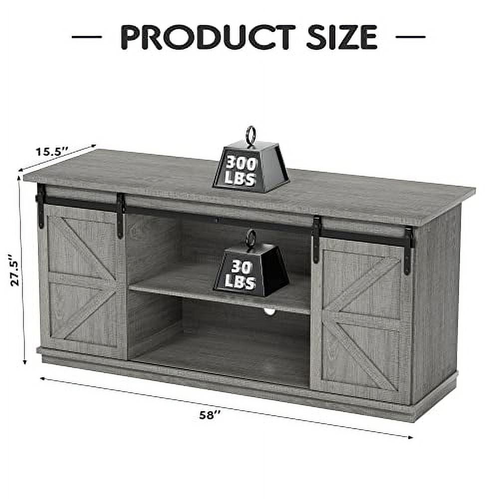 JUMMICO TV Stand for 65 Inch TV, Entertainment Center with Storage ...