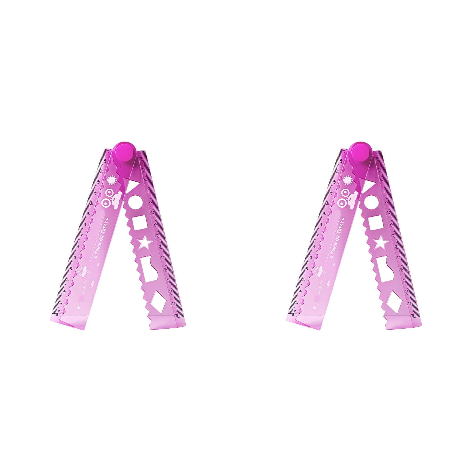 JUMNUYCUH 2 Pack Foldable Ruler, 12 Inch Flexible Ruler with ...